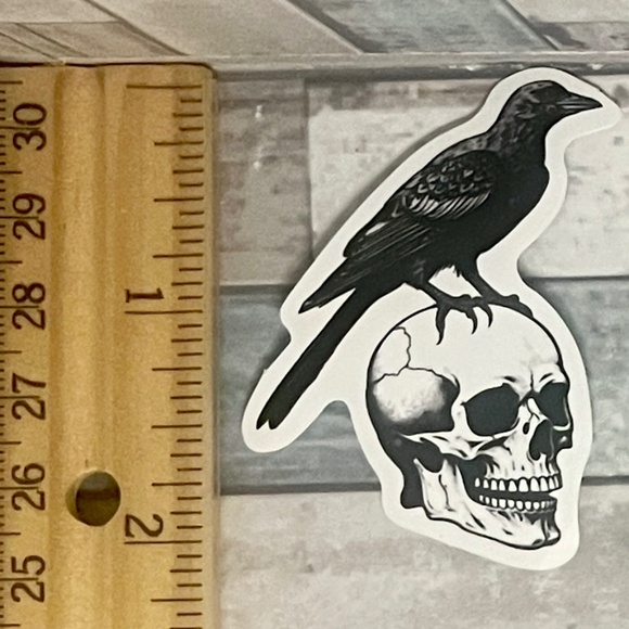 Office | 110 Raven Black Crow Reusable Waterproof Vinyl Sticker Decal ...
